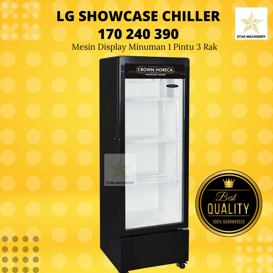 Jual Crown Display Showcase Chiller kapasitas 170 dan 240 liter LG-170 ...