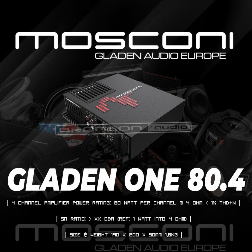 Jual AMPLIFIER MOSCONI GLADEN ONE 80.4 | 4 CHANNEL AMPLIFIER | Shopee Indonesia