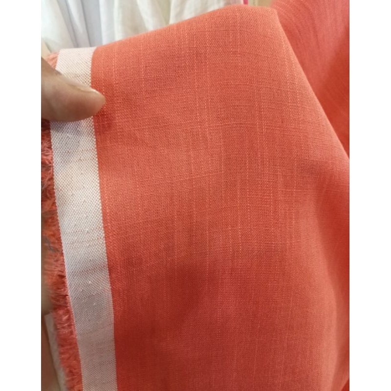 Jual Kain Bahan Linen Slub Warna Orange Harga 0,5m | Shopee Indonesia