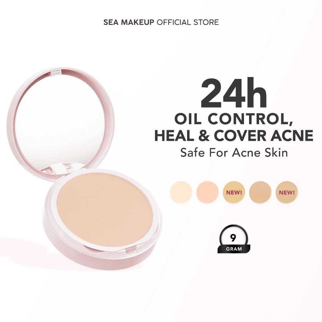Jual Sea Makeup Acne Cover Smooth Two Way Cake Pressed Powder Shade ...