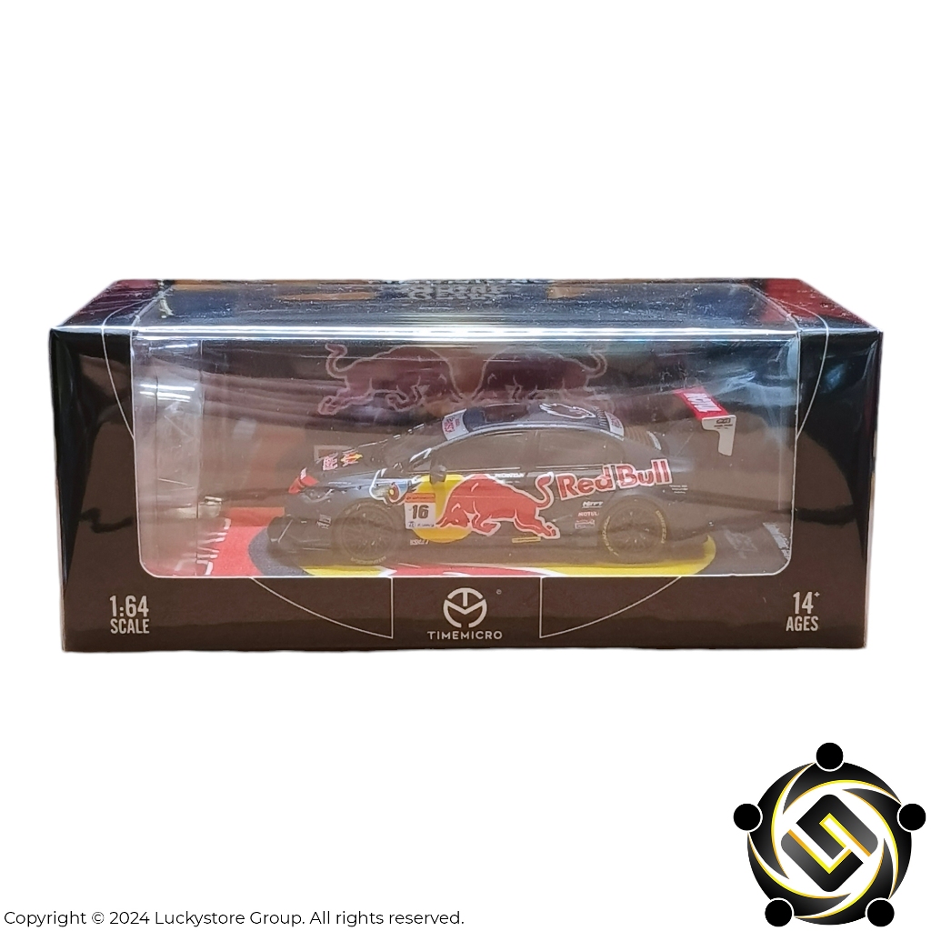 Jual Time Micro 1:64 Honda Civic Type R FD2 Modified Red Bull Racing Livery with Figure Limited ...