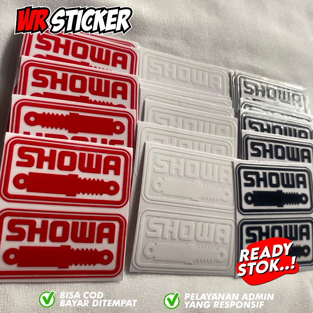 Jual Stiker Showa Racing Boy TK Racing Transparan Timbul untuk Shock ...
