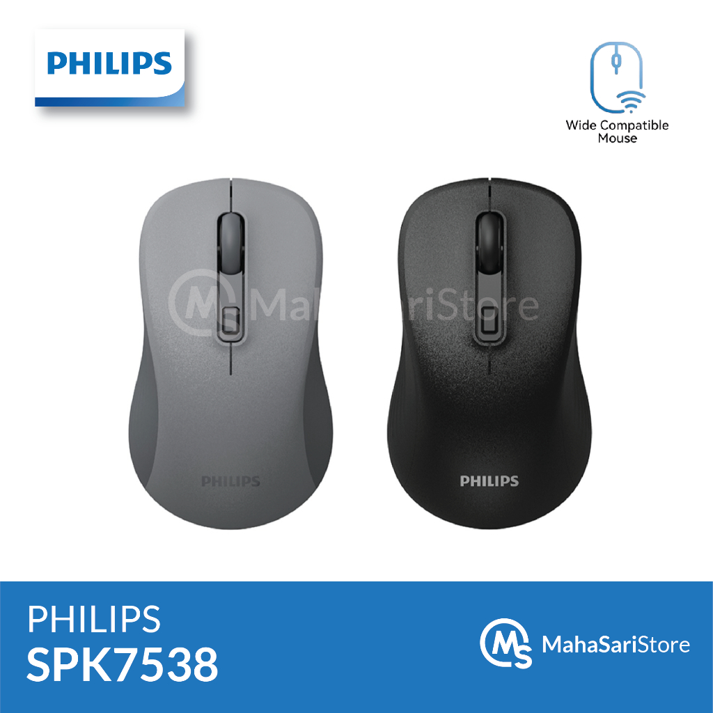 Jual Philips Mouse Wireless + Bluetooth SPK7538 Dual Mode 1600 DPI ...