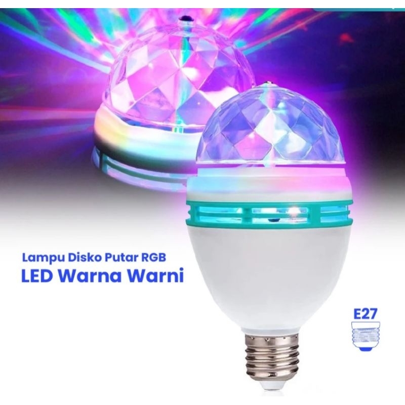 Jual Lampu Disko Putar Full Colour Rotating Party Lamp LED ...