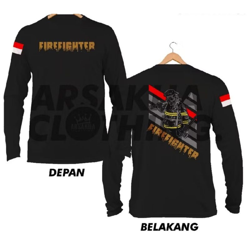 Jual KAOS TANGAN PANJANG DAMKAR FIRE FIGHTER PEMADAM KEBAKARAN ...