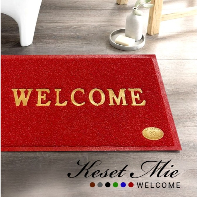 Jual [CSGL] Keset Welcome PVC Mie Bihun 40x60 / 45x75 - Anti Slip Tebal ...