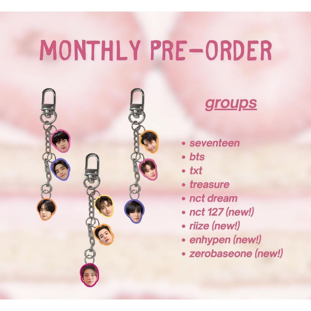 Jual the thinker custom keychain ♥︎ [seventeen, bts, txt, nct dream ...