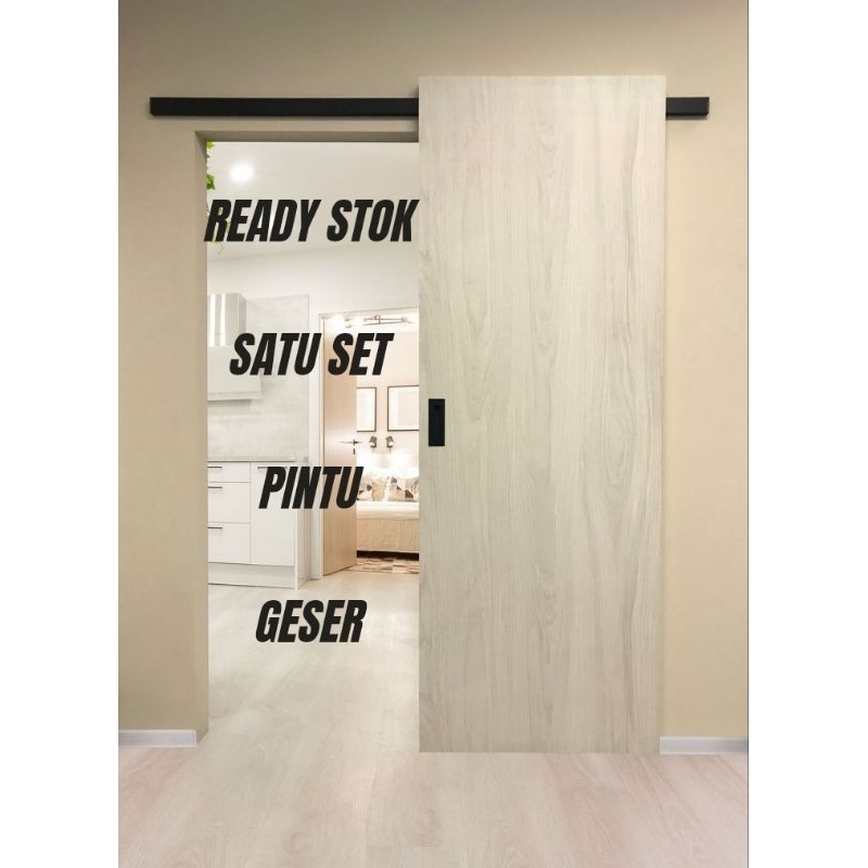 Jual pintu sleding satu set lengkap | handle dan kunci sudah terpasang ...