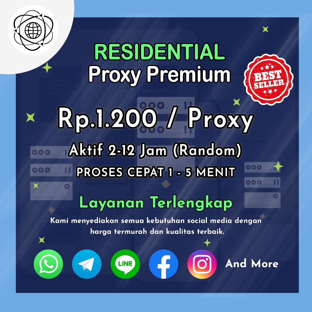 Jual PROXY RESIDENTIAL PREMIUM GOOD IP SOCKS5 PROSES CEPAT | Shopee Indonesia