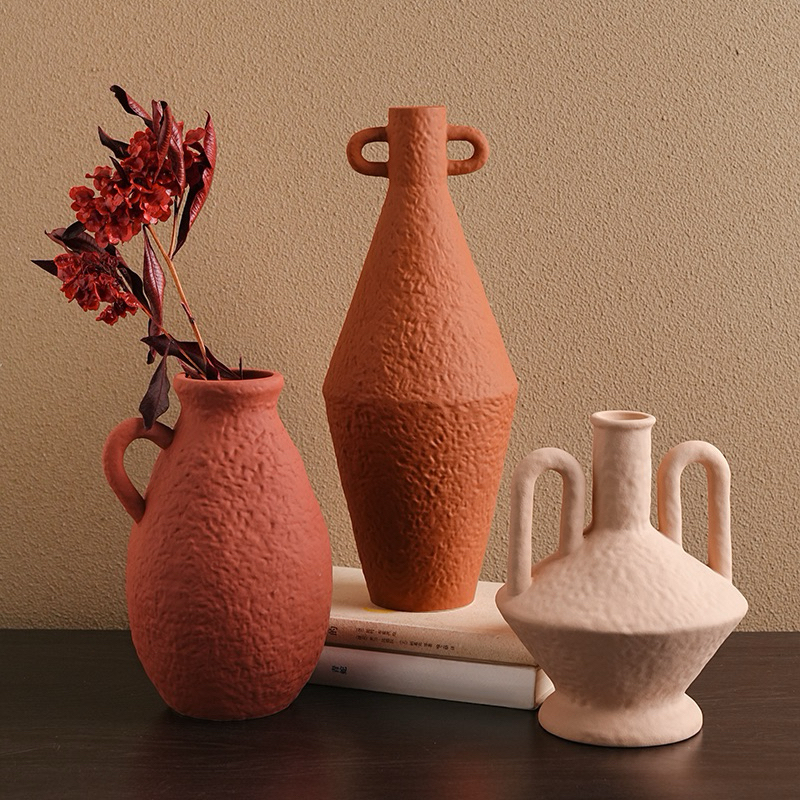 Jual Moren Terracota Textured Flower Vase/ Vas bunga unik home decor ...