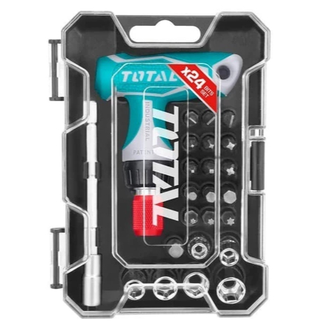 Jual Obeng Set 24 Pcs Kunci Sok T Ratchet Rachet Kombinasi TOTAL ...