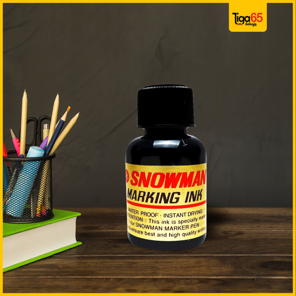 Jual Tinta Permanent / Refill Ink Spidol Snowman Permanen Marking ...