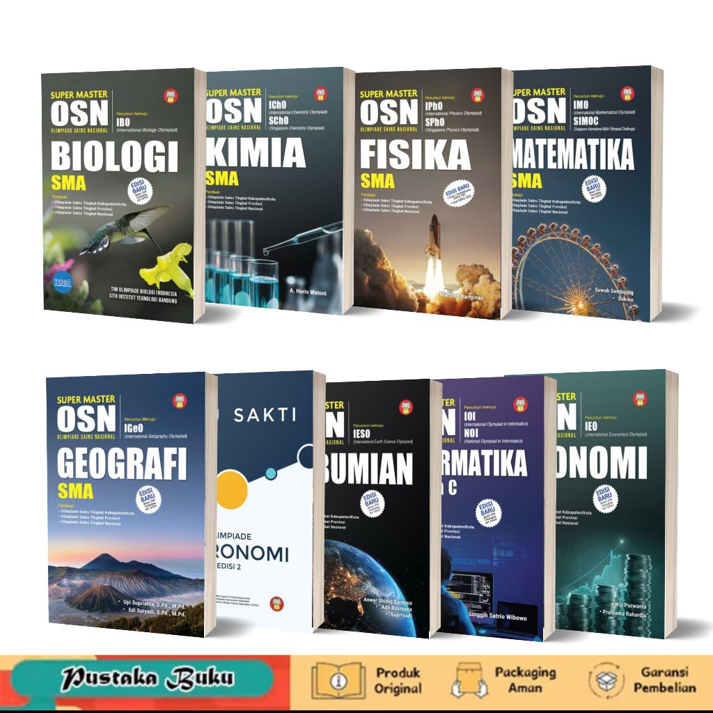 Jual Buku OSN/KSN Matematika/Fisika/Kimia/Biologi/Ekonomi/Geografi/Informatika/Kebumian ...