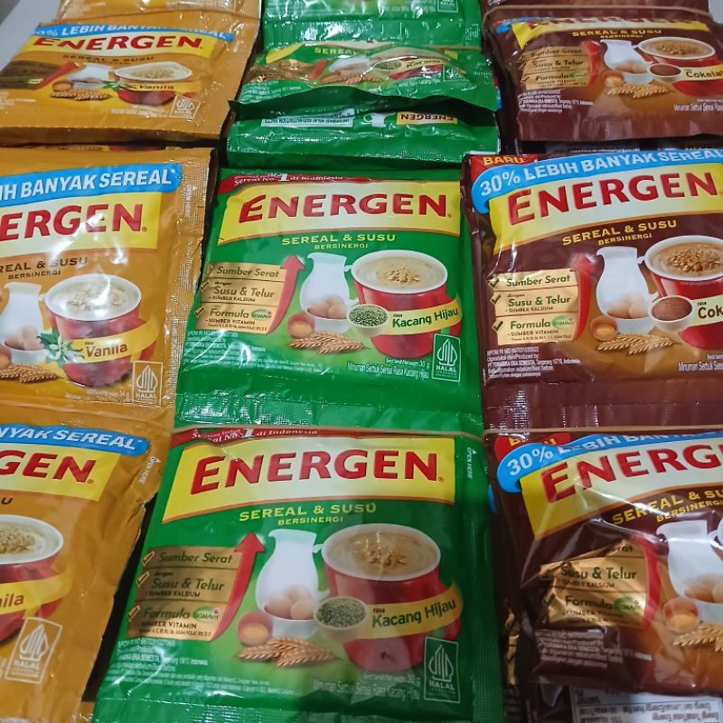 Jual ENERGEN Renceng isi 10 Sachet 35gr champion drink beng beng ...