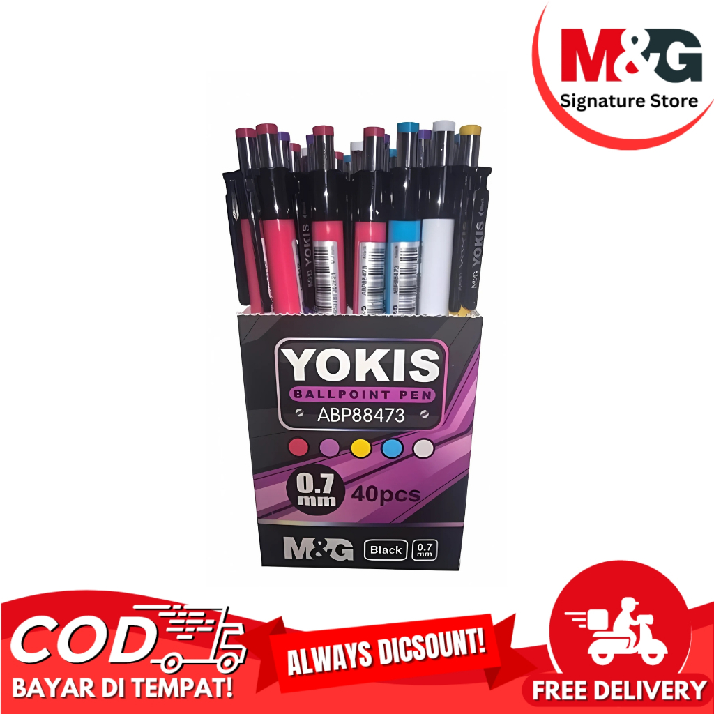 Jual Ballpoint Pen Banyak Warna M&G Yokis Pulpen Banyak Pilihan Warna 0 ...
