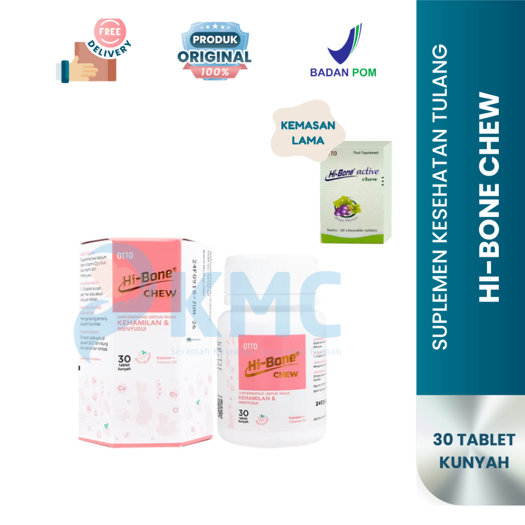 Jual Hi-Bone Active Chew 30 Tablet Kunyah Kalsium Vitamin D3 Ibu Hamil ...