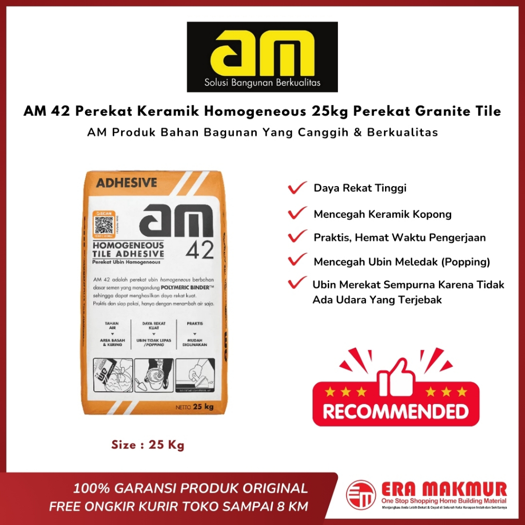 Jual AM 42 ( 25 Kg ) - Perekat Keramik Homogeneous 25kg - Perekat ...