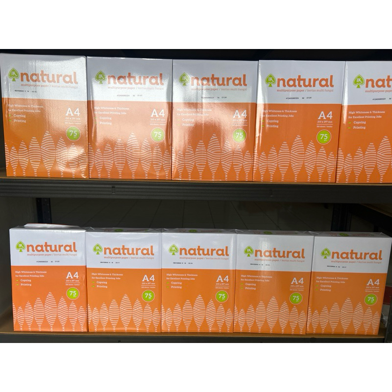 Jual Kertas Natural A4 F4b A4 F4 A 4 F 4 75 Gsm 75 Gram Untuk Fotocopy Photocopy Print Shopee
