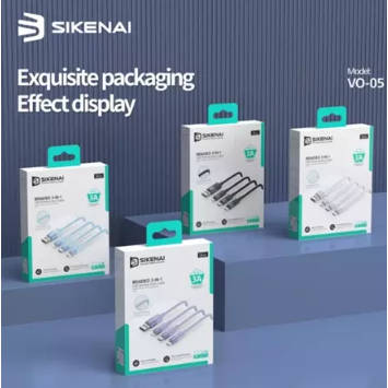 Jual Kabel Data 3in1 Sikenai VO-05 Micro, Type c, Lightning | Shopee Indonesia