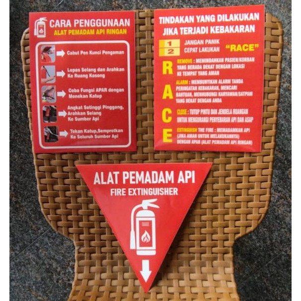 Jual Stiker Cara dan Petunjuk Pemadam Api | Stiker Petunjuk / Tindakan ...