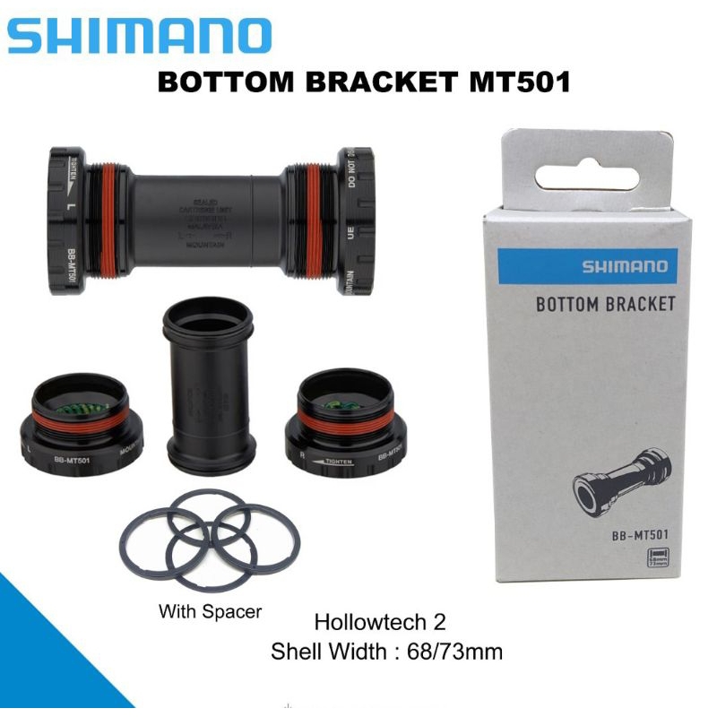 Jual BB bottom bracket hollowtech 2 HT2 bearing shimano original MT501 sepeda mtb altus alivio ...