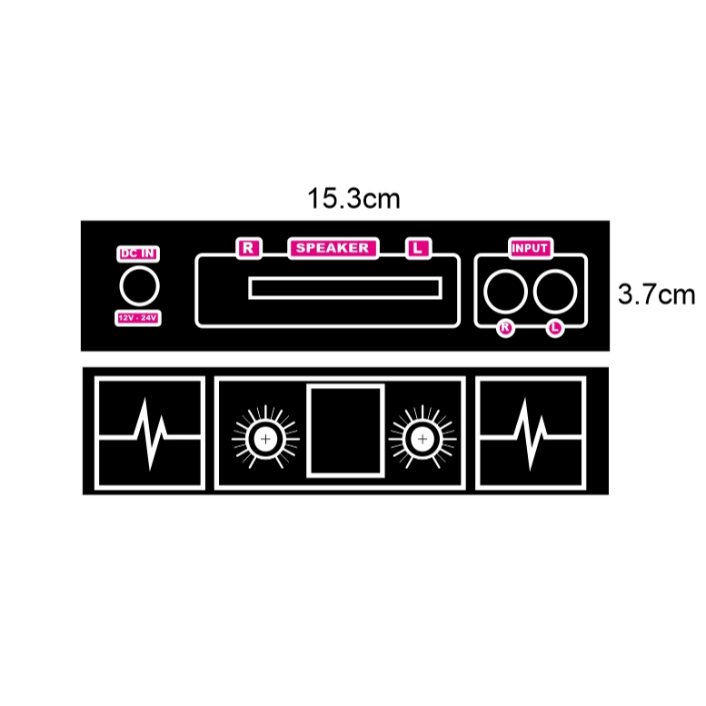 Jual sticker panel potensio mixer ampli power desain custom | Shopee ...