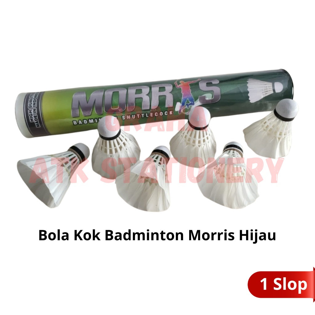 Jual [1 Slop] Shuttlecock Bulu Tangkis Morris Hijau / Bola Kok ...