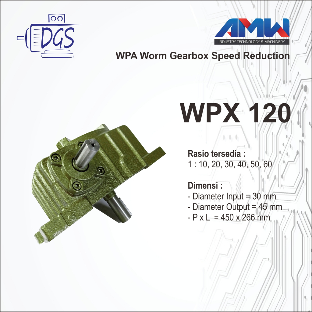 Jual AMW WPX 120 Worm Gearbox Speed Reducer | Shopee Indonesia