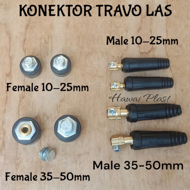 Jual Konektor Travo Las Male Female 10-25mm dan 35-50mm | Connector ...