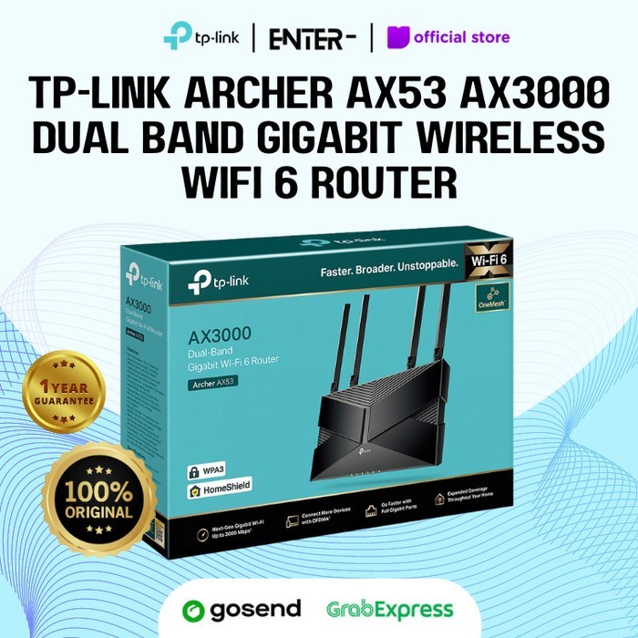 Jual TP-LINK Archer AX53 AX3000 Dual Band Gigabit Wireless WiFi 6 Router | Shopee Indonesia