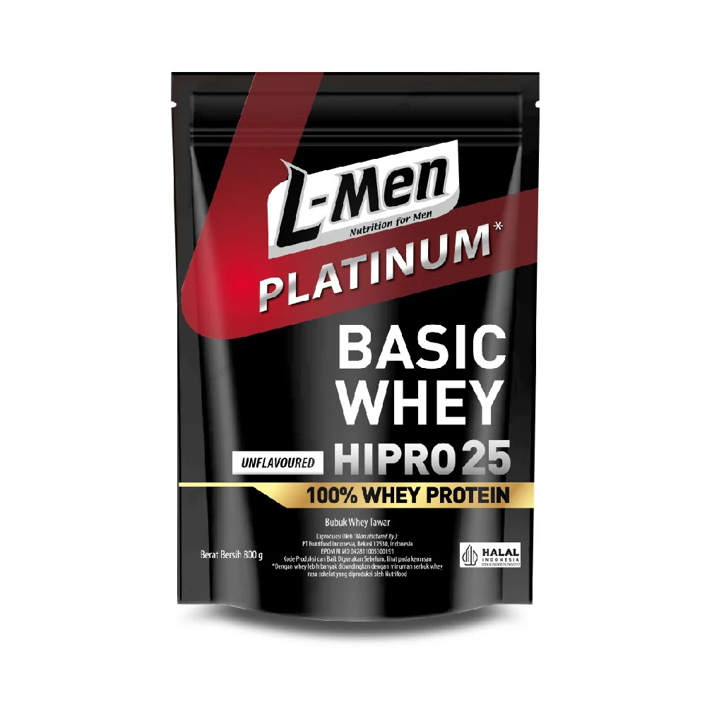Jual L-Men Platinum Basic Whey Protein Unflavoured 800gr Susu LMen ...