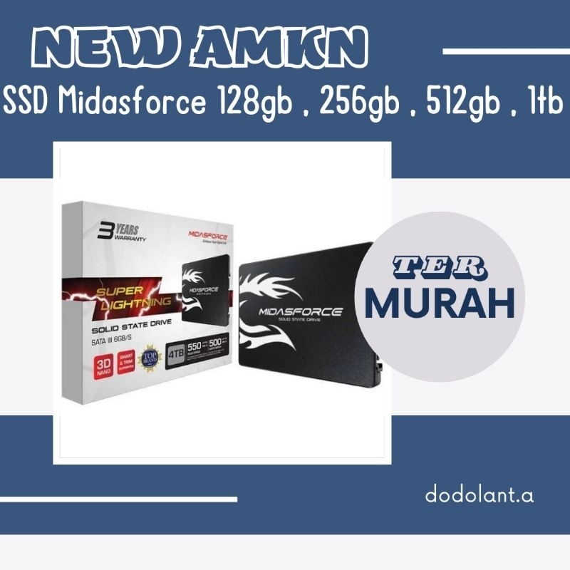 Jual Ssd midasforce 128gb / 256gb / 512gb / 1tb Ssd Murah Garansi 3 ...