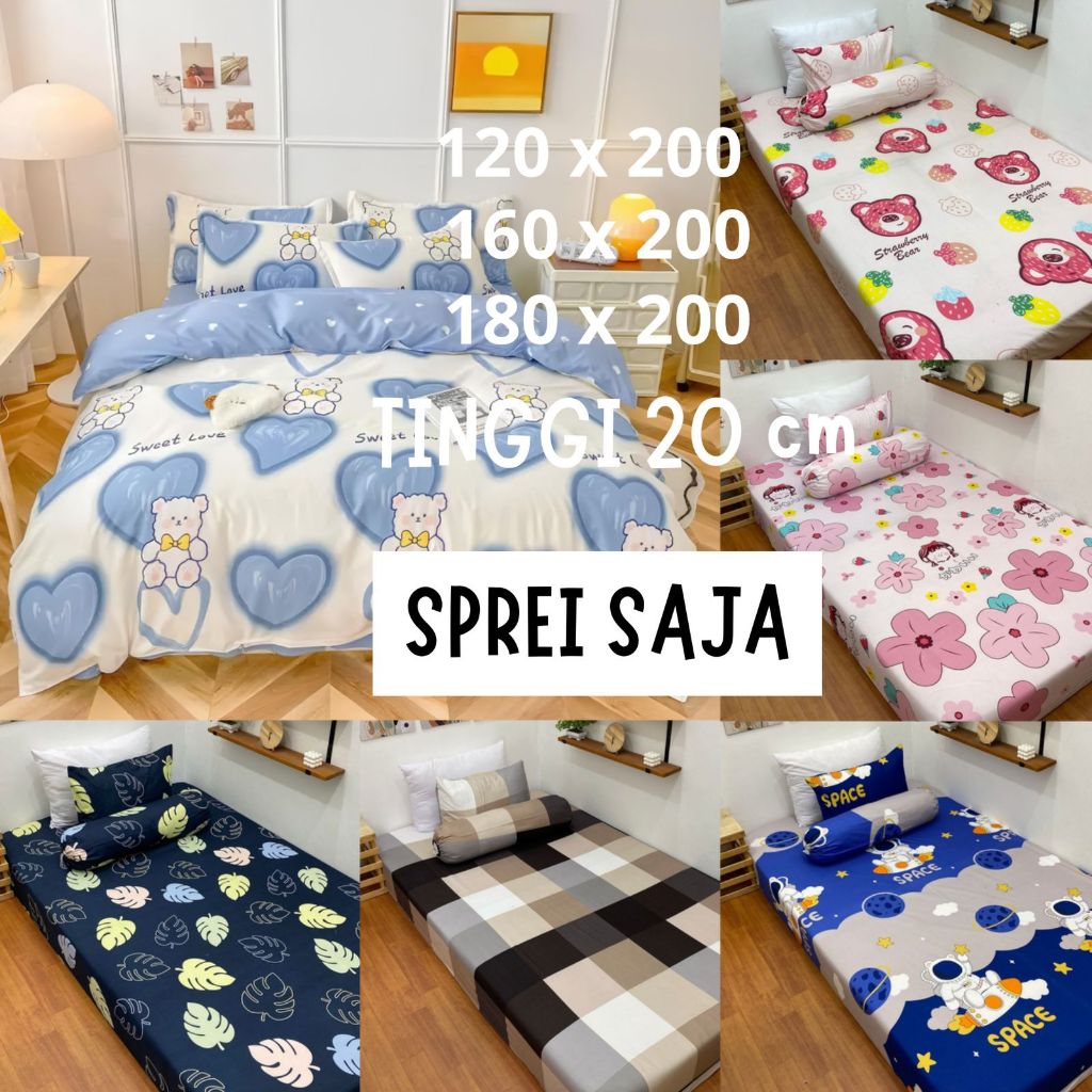 Jual SPREI SAJA / SPREI MOTIF AESTHETIC TANPA SATU SET (HANYA SPREI ...