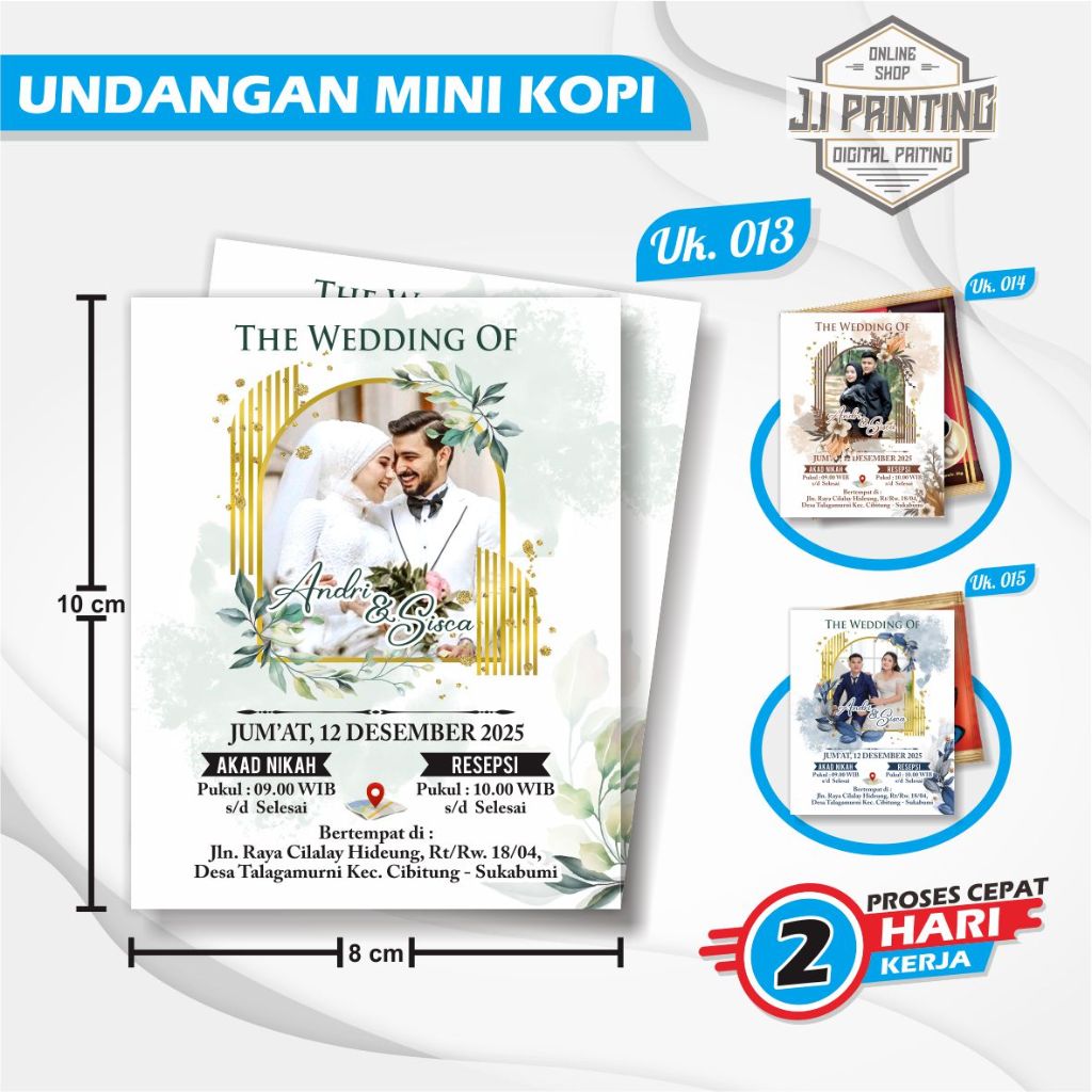 Jual UNDANGAN MINI KOPI UNDANGAN PERNIKAHAN SNACK MURAH ELEGAN SERIES ...