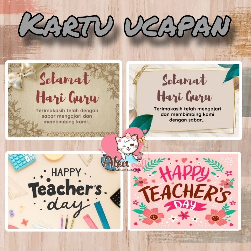Jual Greeting card Teacher Day kartu ucapan Hari Guru | Shopee Indonesia