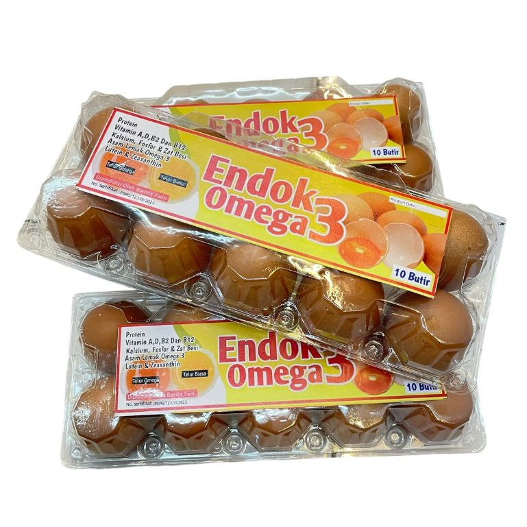 Jual Telur Omega Endok Omega 3 Isi 10 Butir Kualitas Premium Fresh Dari ...