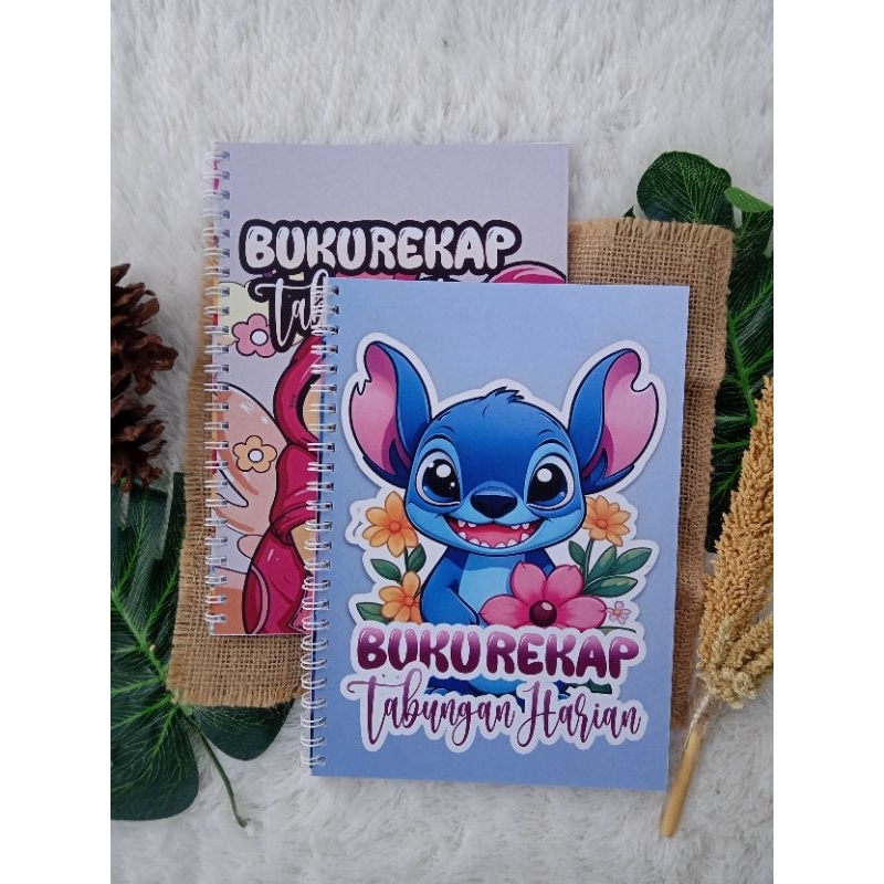 Jual BUKU REKAP TABUNGAN HARIAN KARTUN UK A5 JILID SPIRAL ISI 100 ...