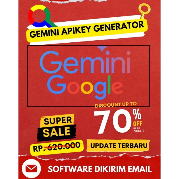Jual Gemini Apikey Generator Software Generate Hasilkan Ratusan Api Key