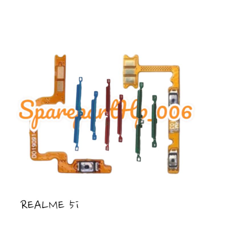 Jual TOMBOL SET + FLEXIBEL ON OFF VOLUME REALME 5i KOMPLIT SATU SET ORI | Shopee Indonesia