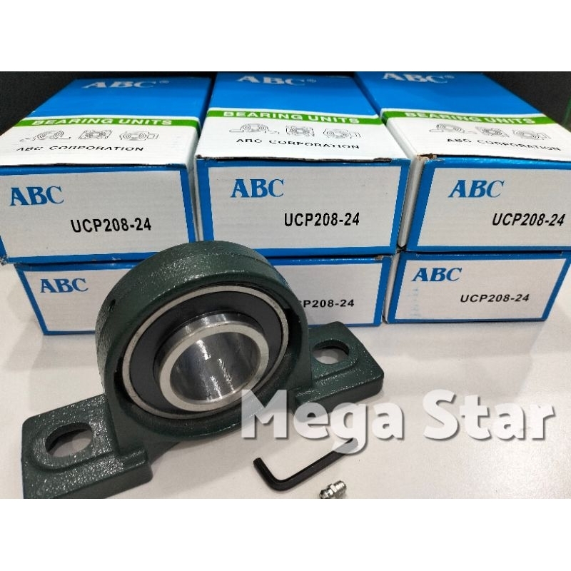 Jual BEARING UNIT UCP 208-24 / UCP208-24 ( AS 38,100mm ) ABC | Shopee Indonesia