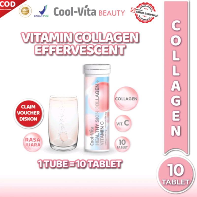 Jual Coolvita Beauty Collagen | Cool Vita Healthy Skin Collagen Effervescent | Minuman Pencerah ...