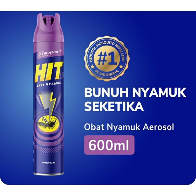 Jual Hit Aerosol Obat Anti Nyamuk 600 ml Hit Semprot Nyamuk 600 ml ...