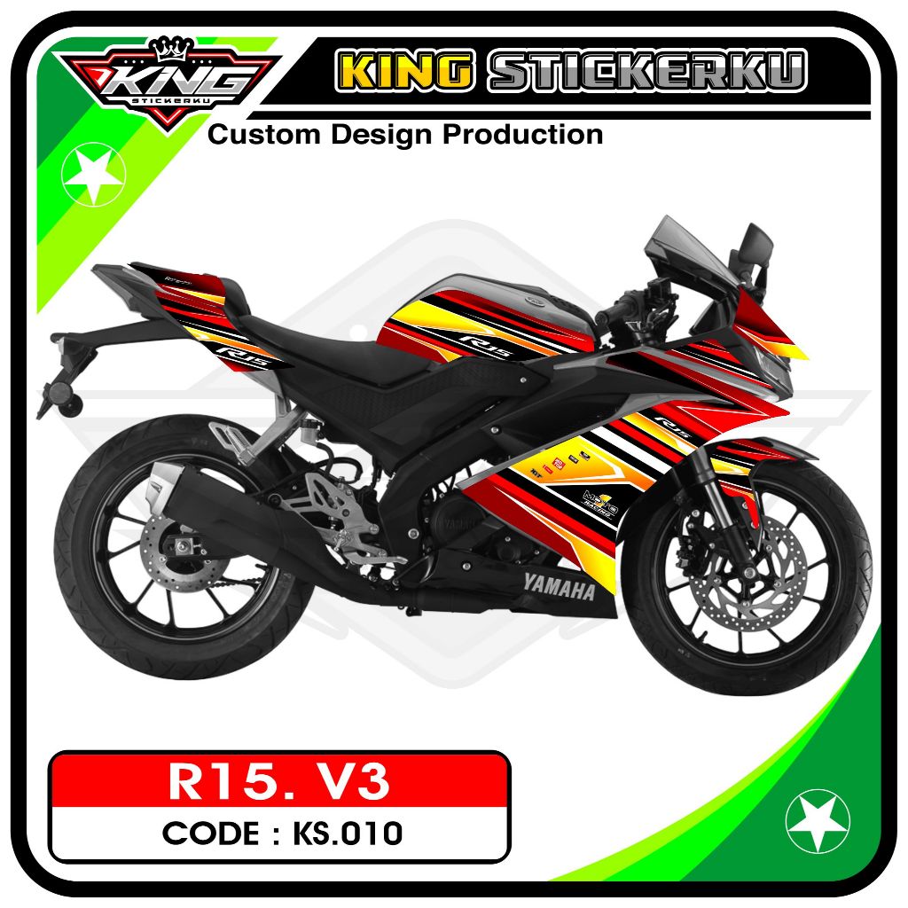 Jual Stiker Striping Yamaha R15 V3 - Decal Sticker Striping Yamaha R 15 ...
