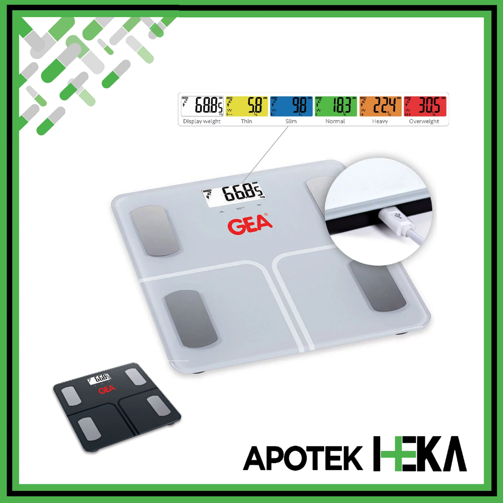 Jual GEA Electronic Body Fat Scale EF 854 HR - Timbangan Digital ...