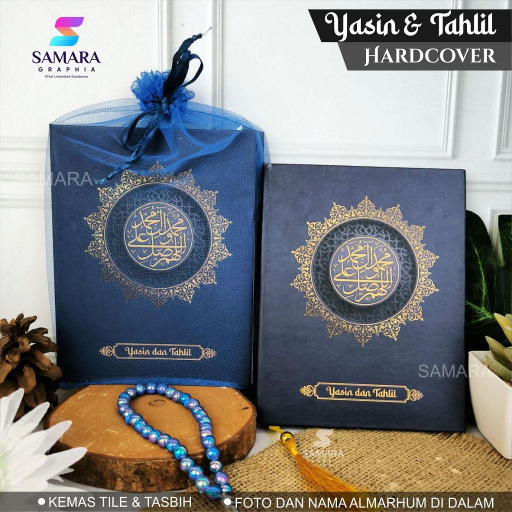 Jual Cetak Buku Yasin dan Tahlil Hardcover custom lengkap Foto Almarhum ...