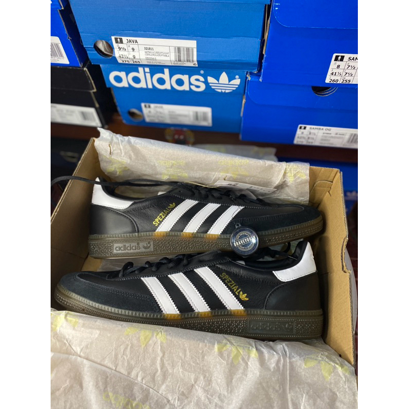 Jual Adidas Handball Spezial Black white Leather Originals - IE3402 ...