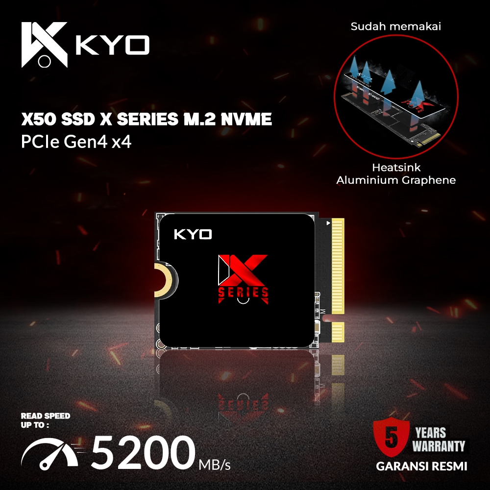 Jual SSD KYO X50 2230 PCIe 4.0 X Series NVMe 1TB 2TB 4TB 8TB SSD M.2 ...