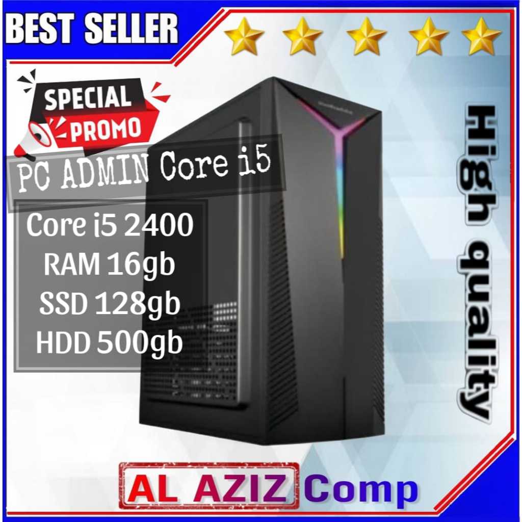 Jual PC Cpu Rakitan Murah Intel Core i5 2400 VGA 4GB RAM 16GB SSD 128GB ...