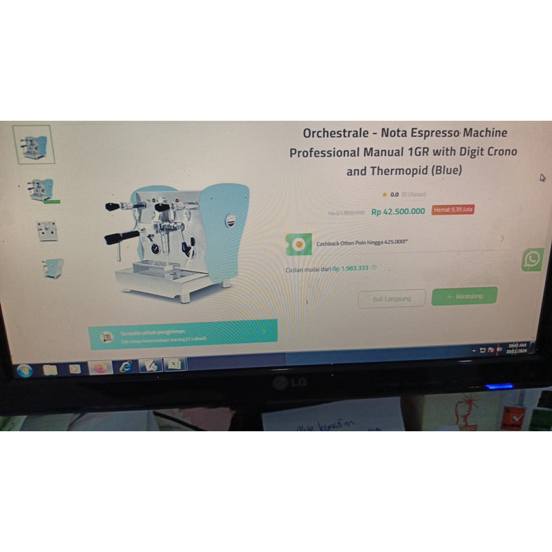 Jual Orchestrale-Nota Espresso Machine Professional Manual 1GR with ...