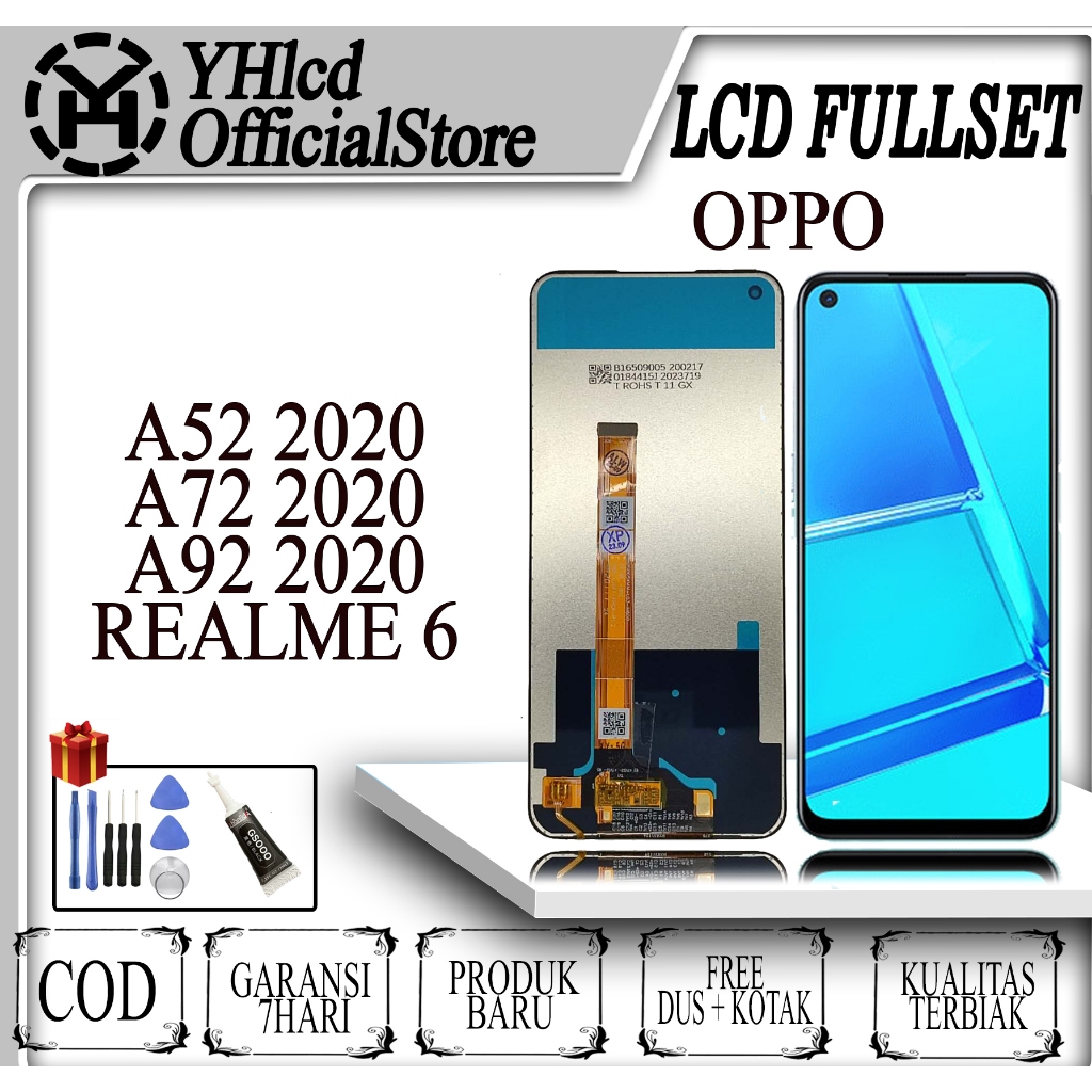 Jual 【100% ORI】LCD OPPO A92/A72/A52 Touchscreen Fullset Asli Garansi 1 Tahun - Free LEM + Gratis ...